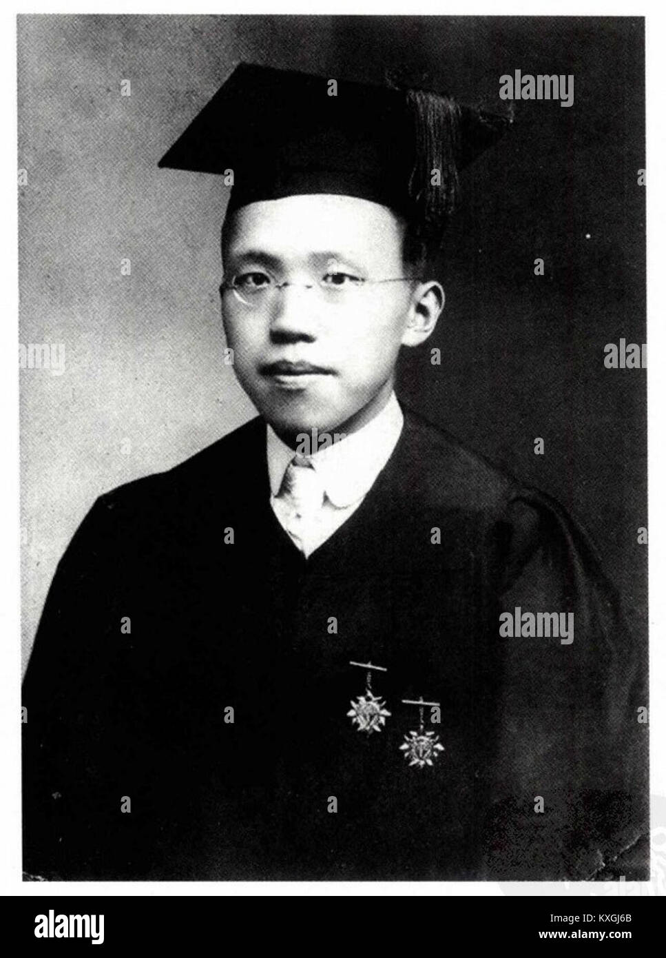 A historical record or portrait of Zhang Xiaoqian, a noted Chinese ...