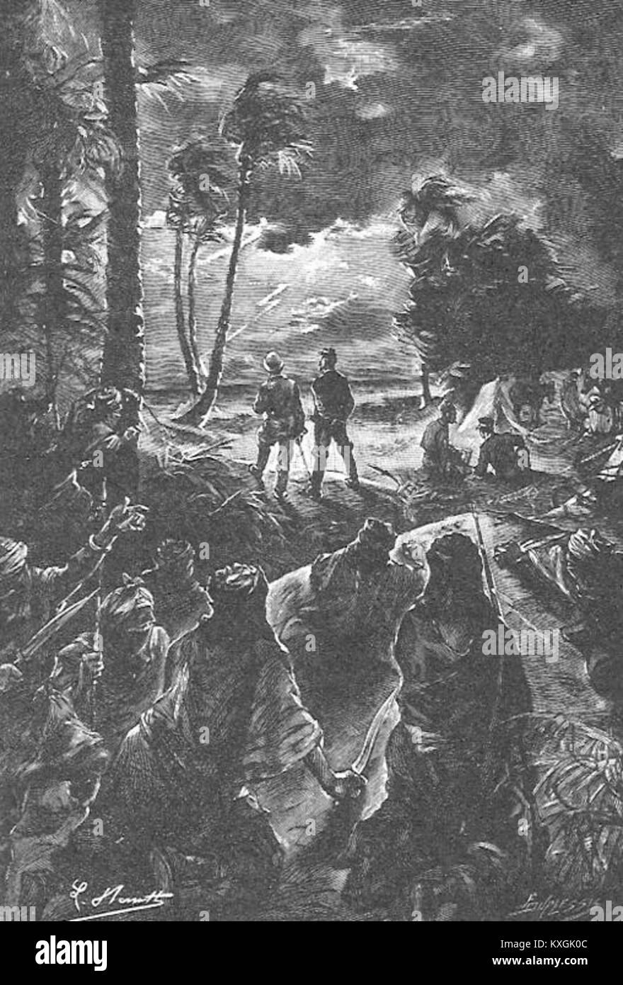 'Invasion of the Sea' by Léon Benett depicts a powerful scene of sea ...