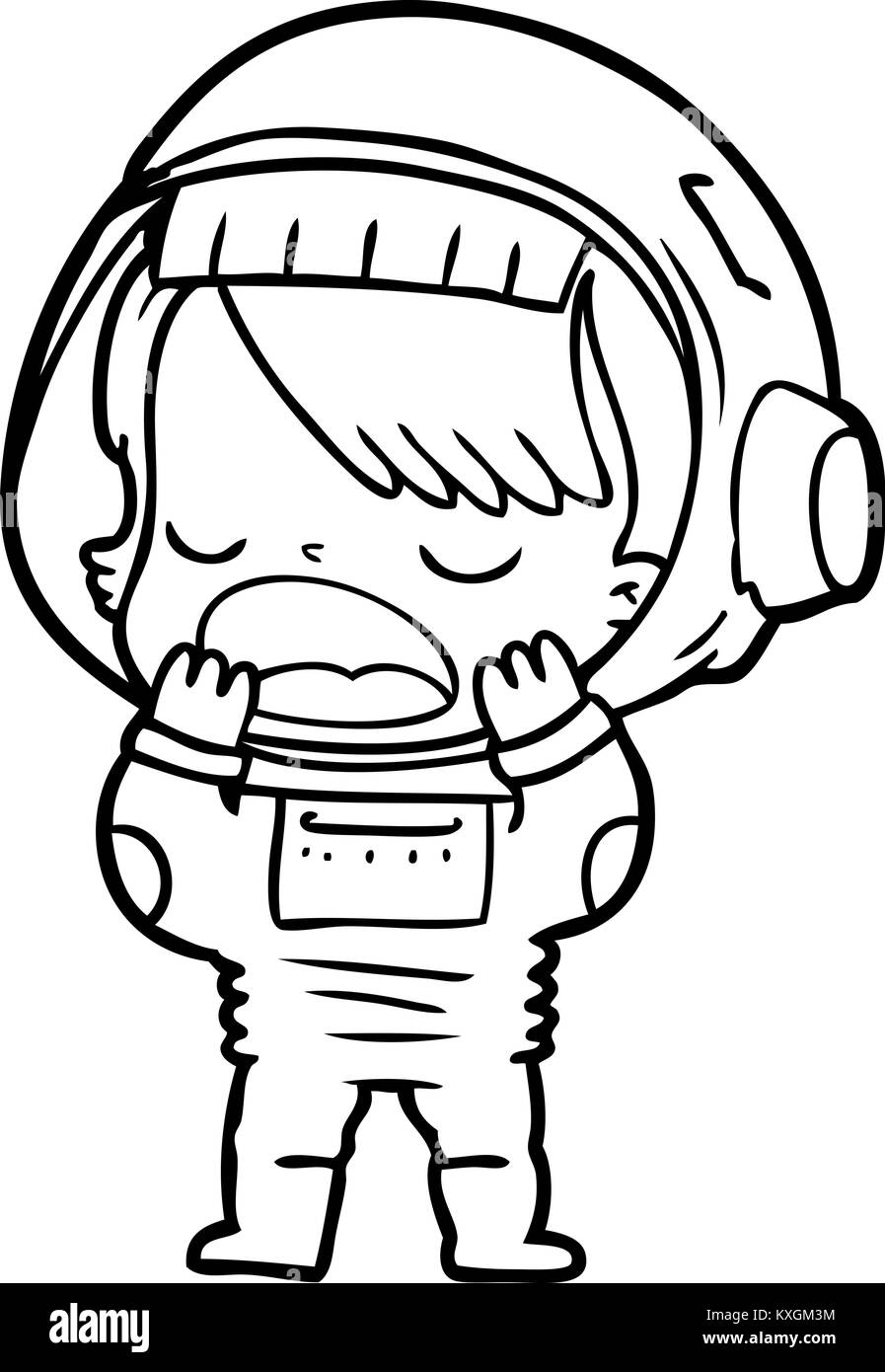 cartoon talking astronaut yawning Stock Vector Image & Art - Alamy