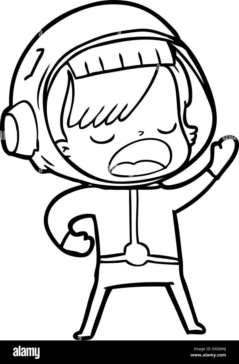 cartoon talking astronaut Stock Vector Image & Art - Alamy
