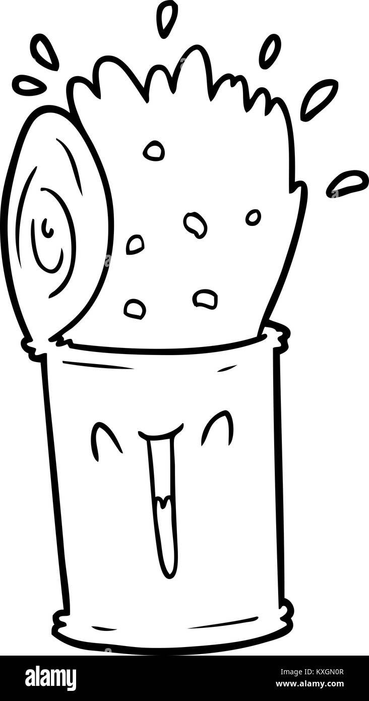 cartoon happy exploding soup can Stock Vector Image & Art - Alamy