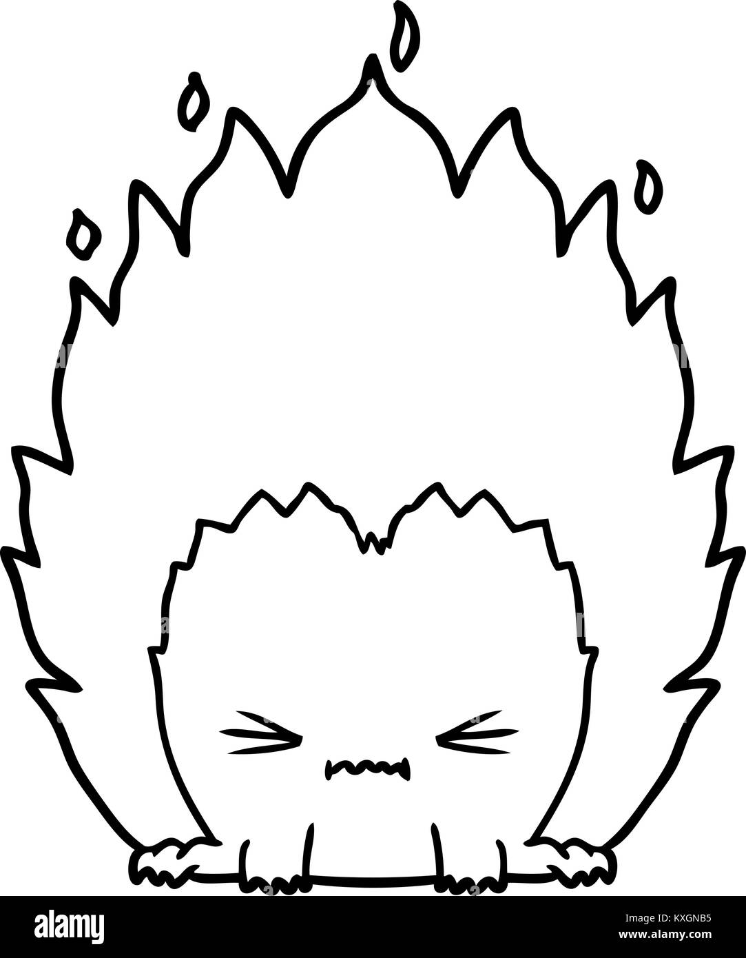 cartoon fire creature Stock Vector Image & Art - Alamy