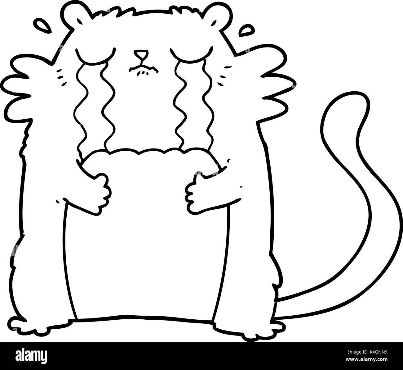 cartoon crying cat Stock Vector Image & Art - Alamy