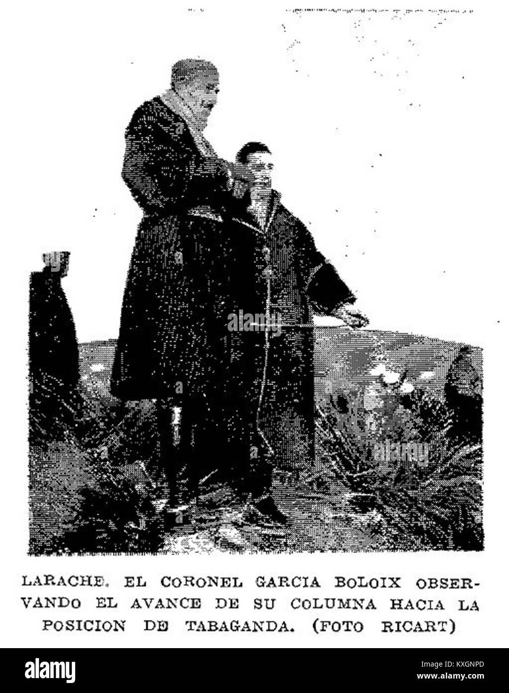 A 1925 photograph showing Colonel García Boloix in Tabaganda ...