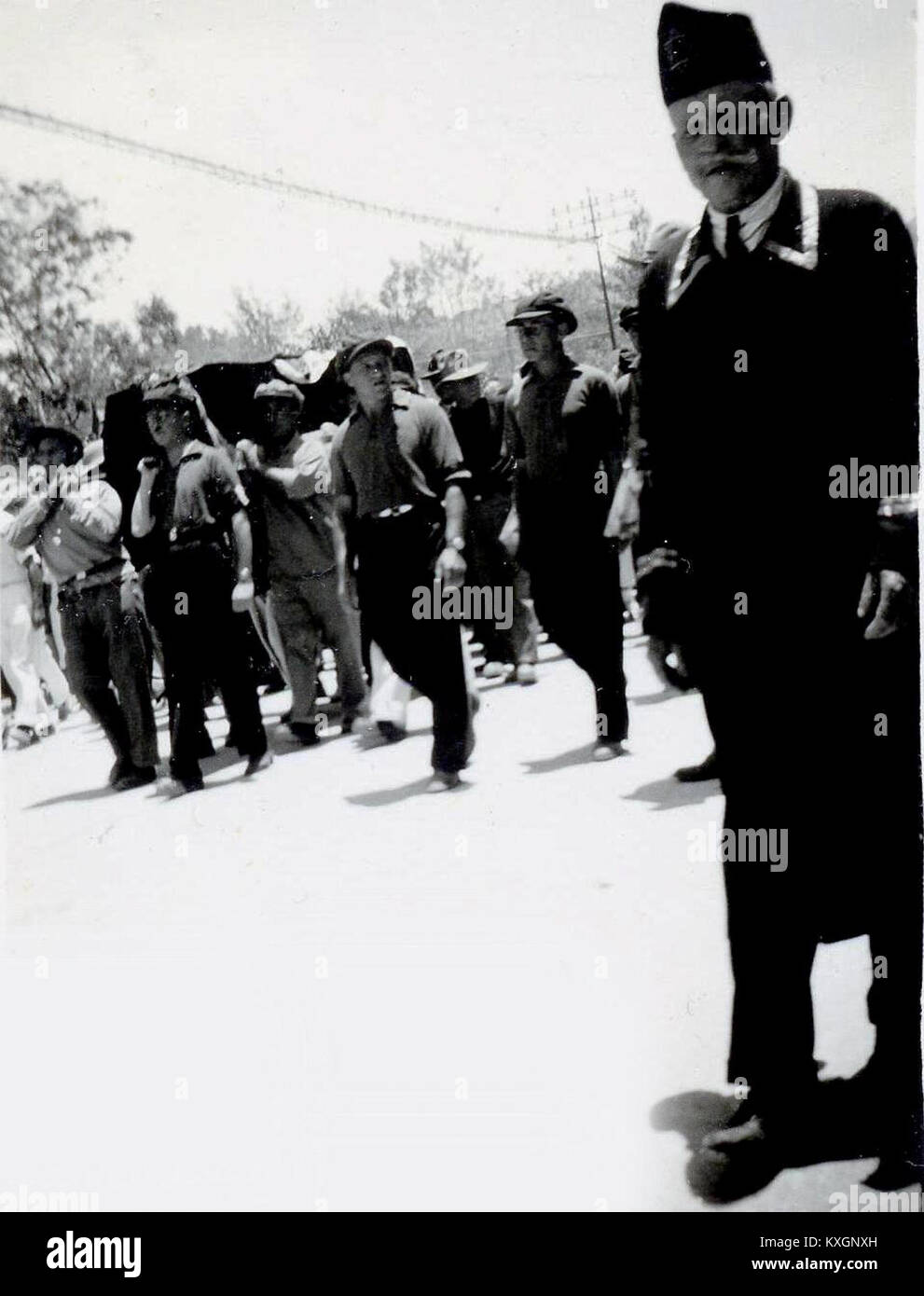 A photograph captures the funeral of Chaim Arlosoroff on June 18, 1933 ...