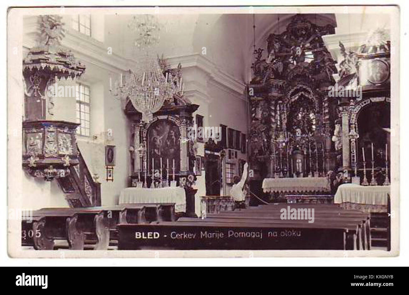 1934 postcard of Bled (2 Stock Photo - Alamy