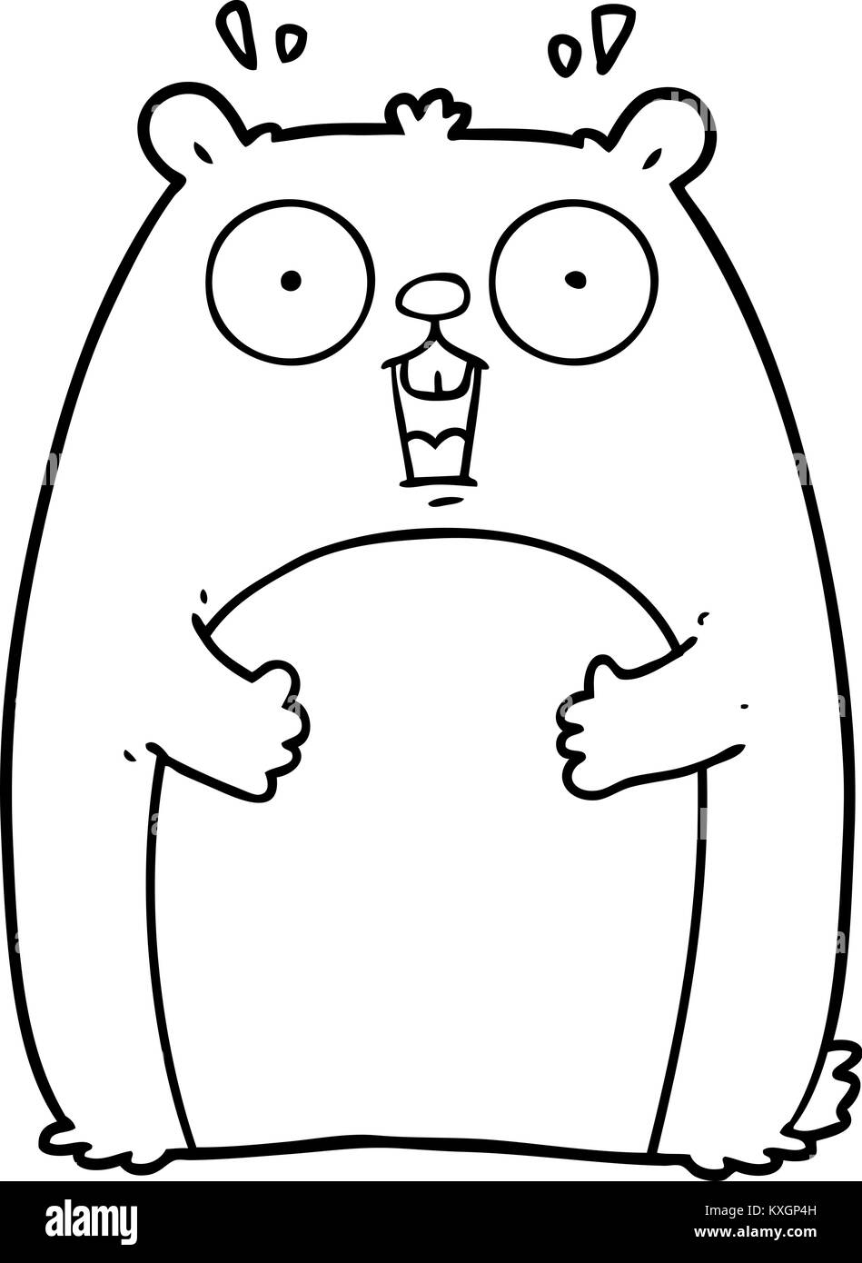 cartoon shocked ground hog Stock Vector Image & Art - Alamy