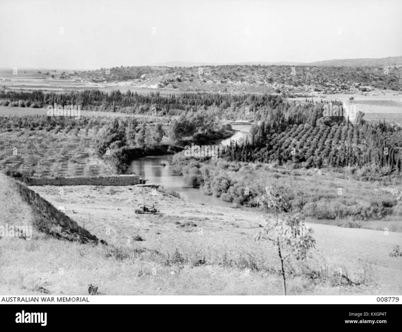 June 1941 view of the Litani River in Syria photographed by Frank ...