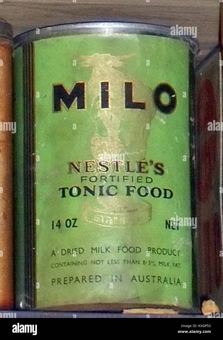 1940s Nestlé Milo tin Stock Photo - Alamy