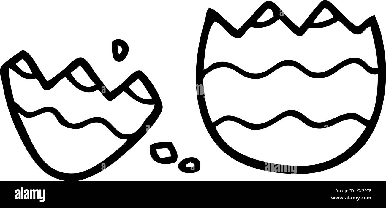 cartoon cracked painted easter egg Stock Vector Image & Art - Alamy