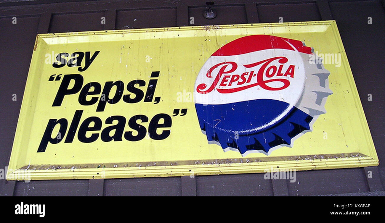 A nostalgic advertisement from the 1950s showcasing Pepsi, reflecting ...