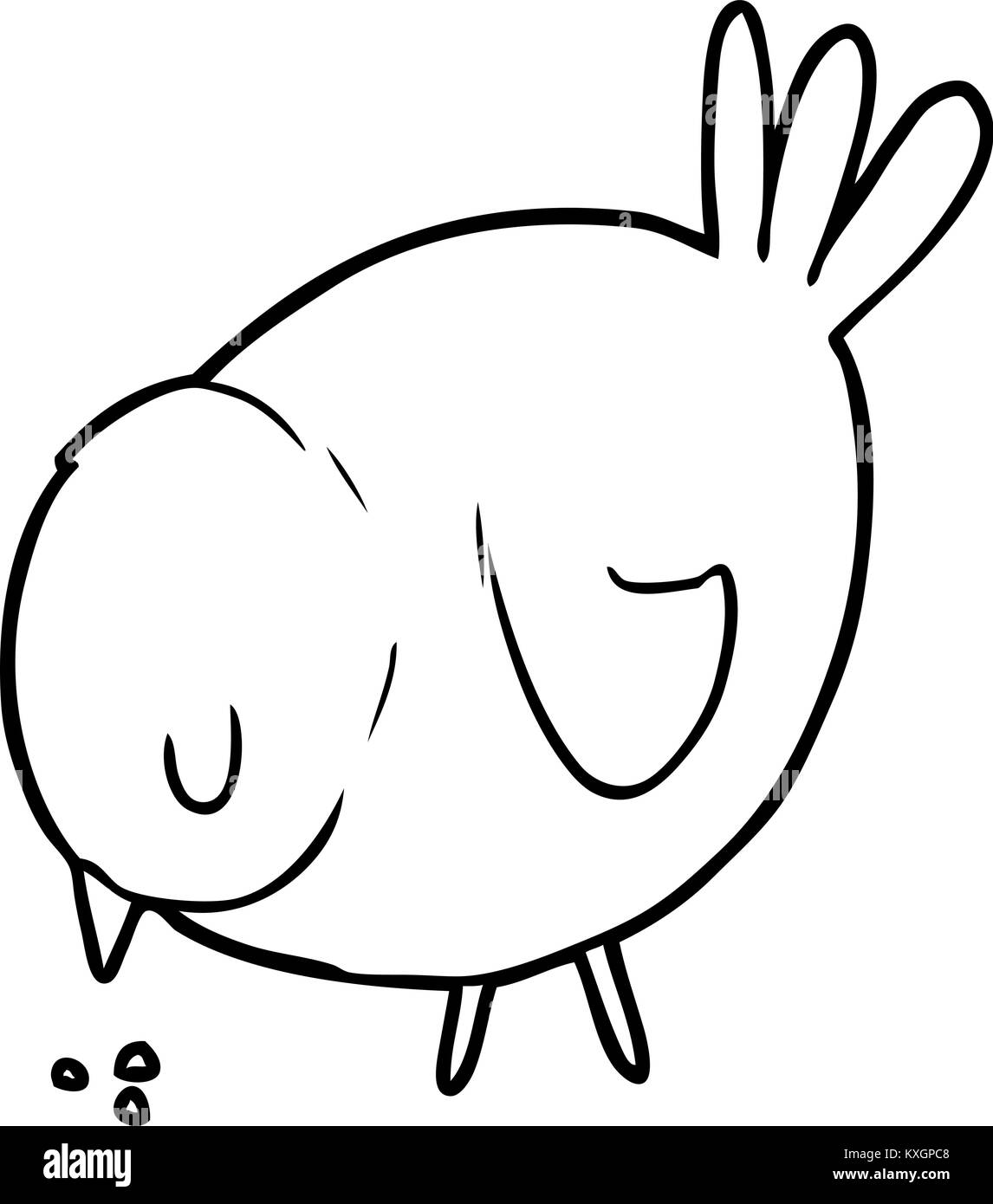 cartoon pecking bird Stock Vector Image & Art - Alamy