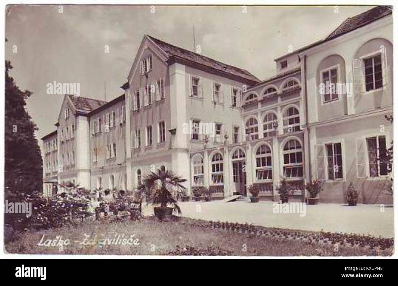 This 1962 postcard of Lasko, Slovenia, showcases the town's scenic ...