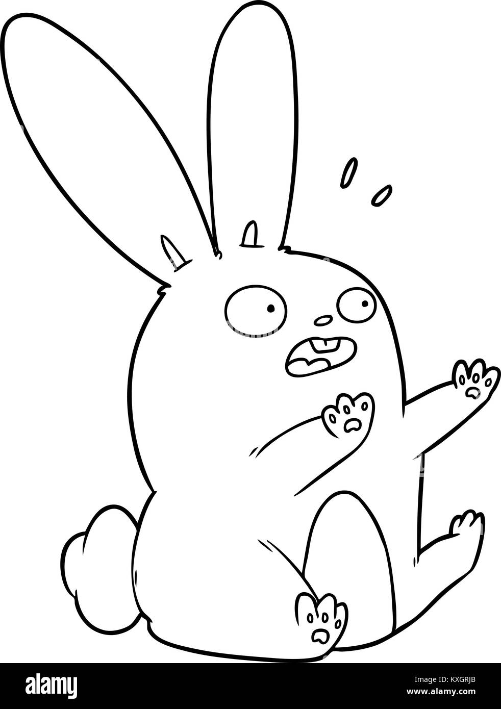 cartoon startled rabbit Stock Vector Image & Art - Alamy