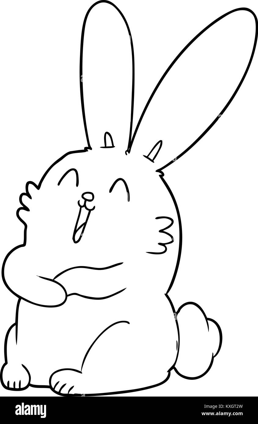 cartoon laughing bunny rabbit Stock Vector Image & Art - Alamy