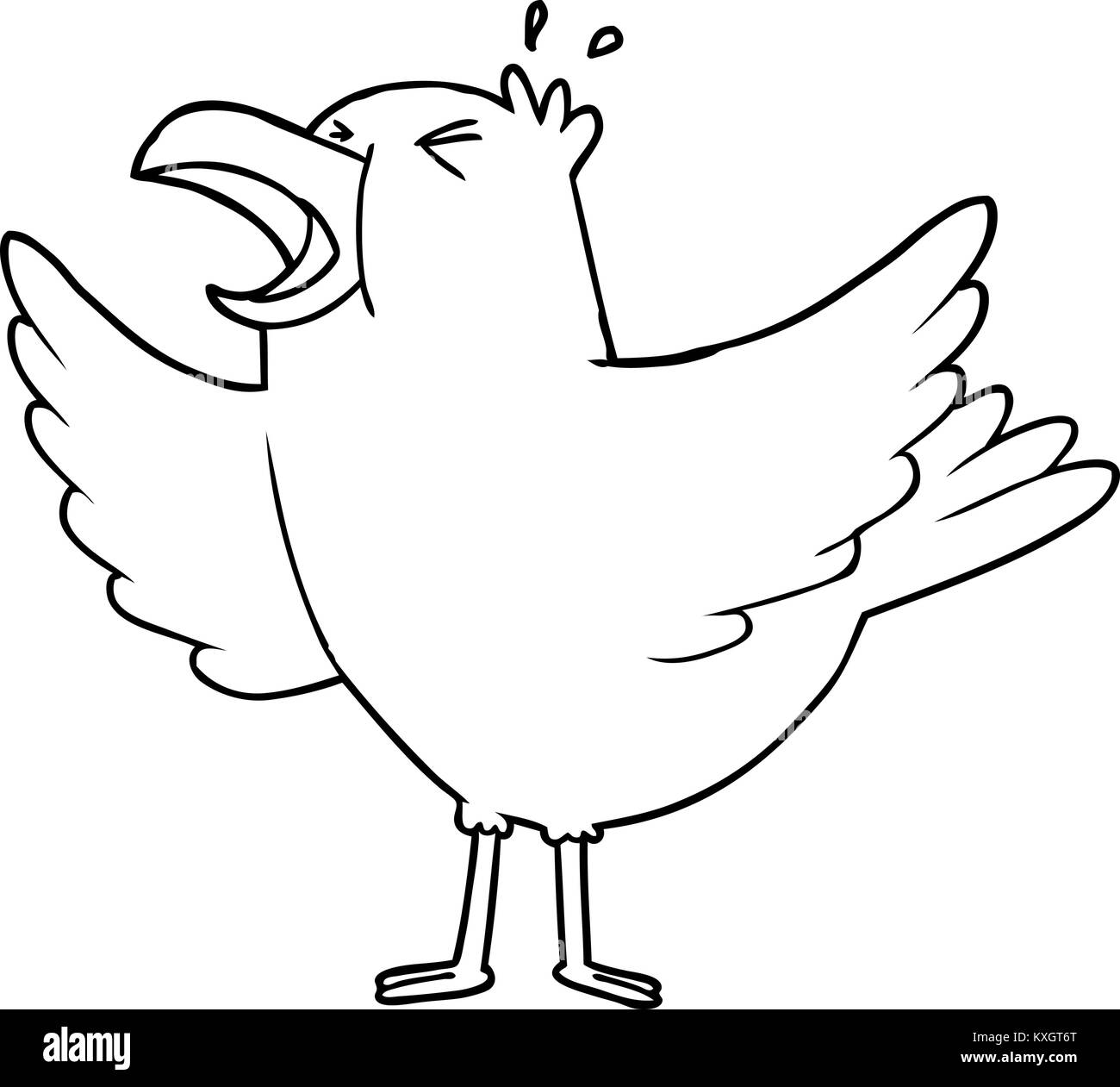 cartoon bird squawking Stock Vector Image & Art - Alamy