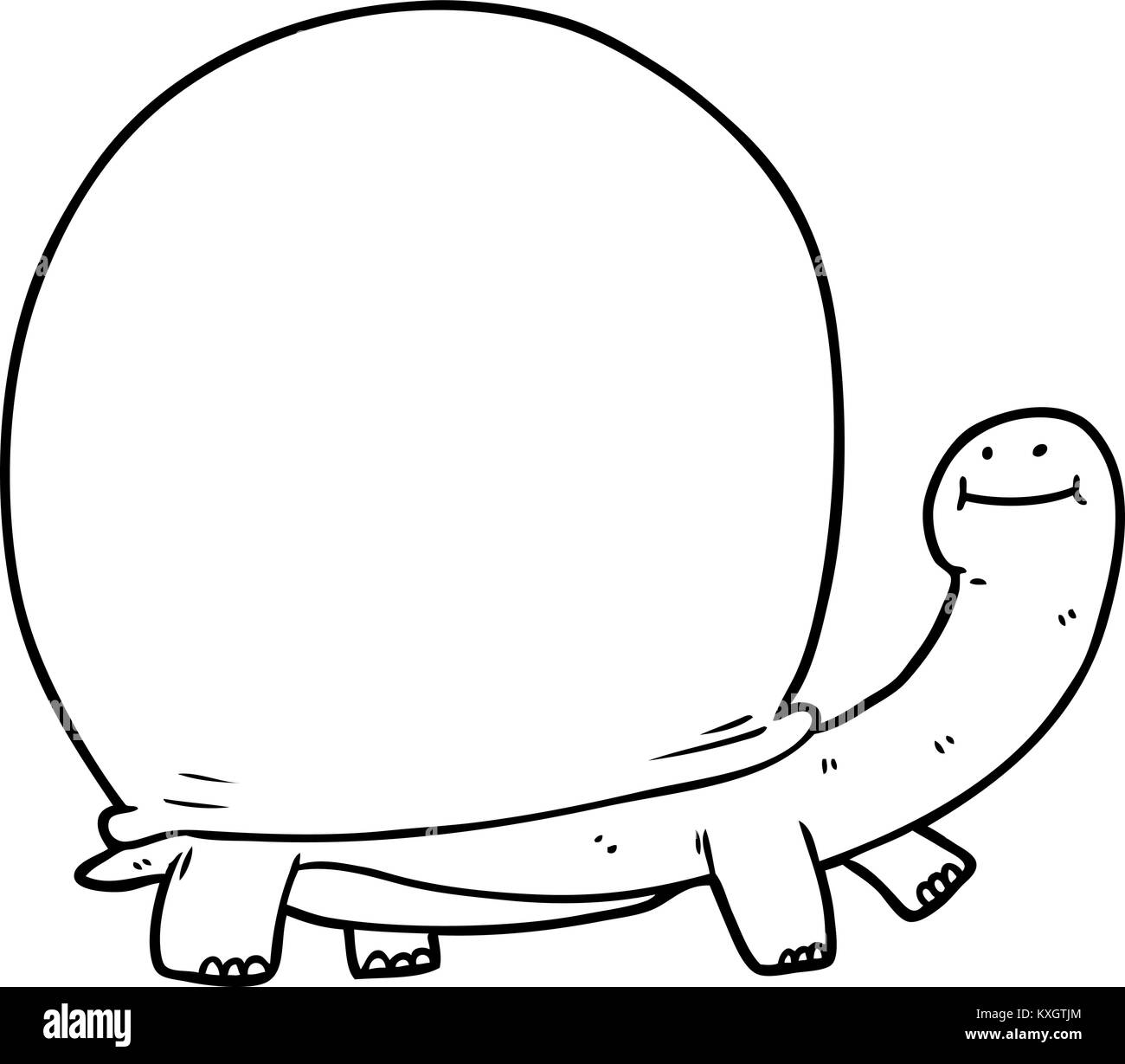 Turtle Cartoon Black and White Stock Photos & Images - Alamy