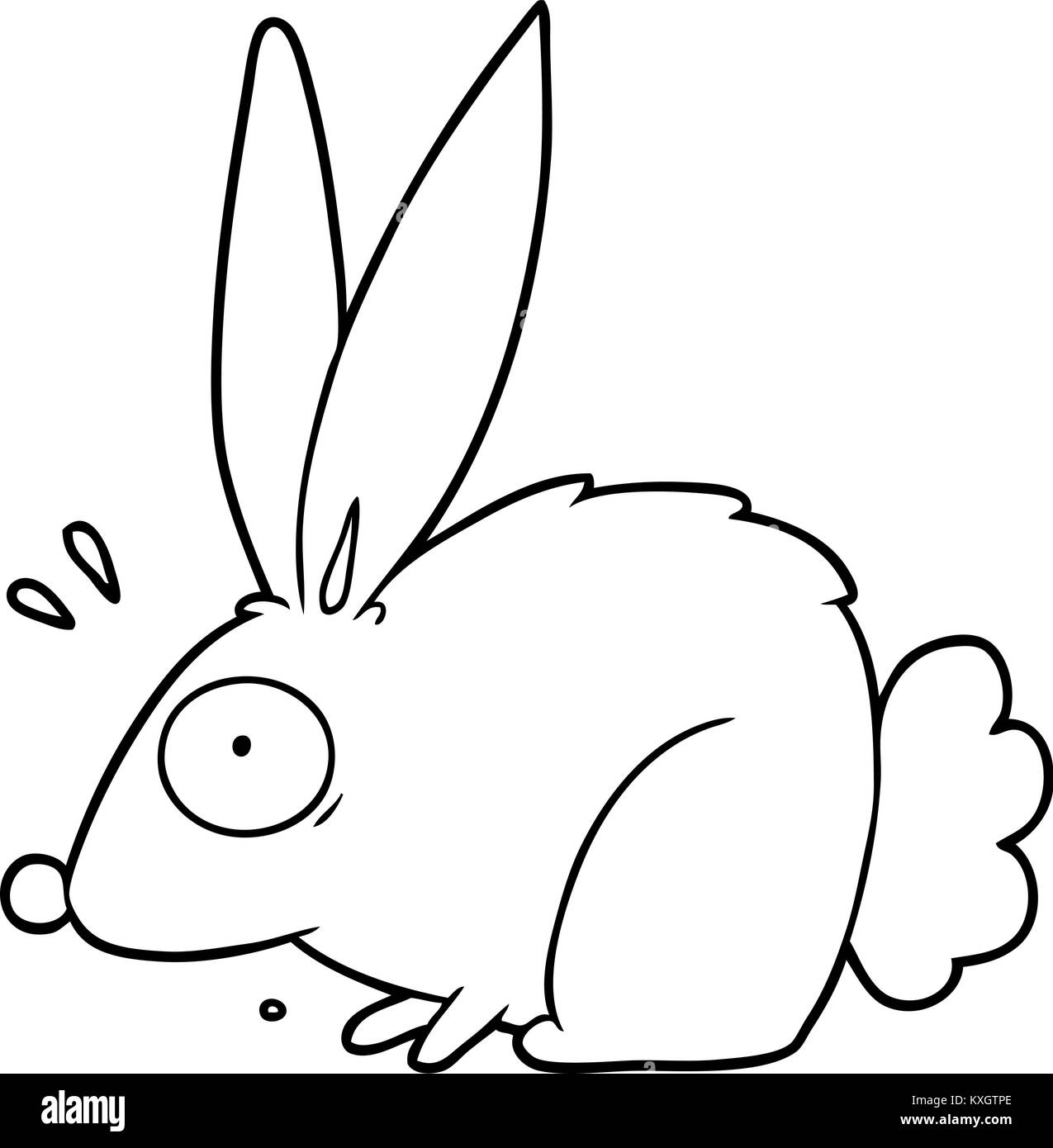 cartoon frightened rabbit Stock Vector Image & Art - Alamy