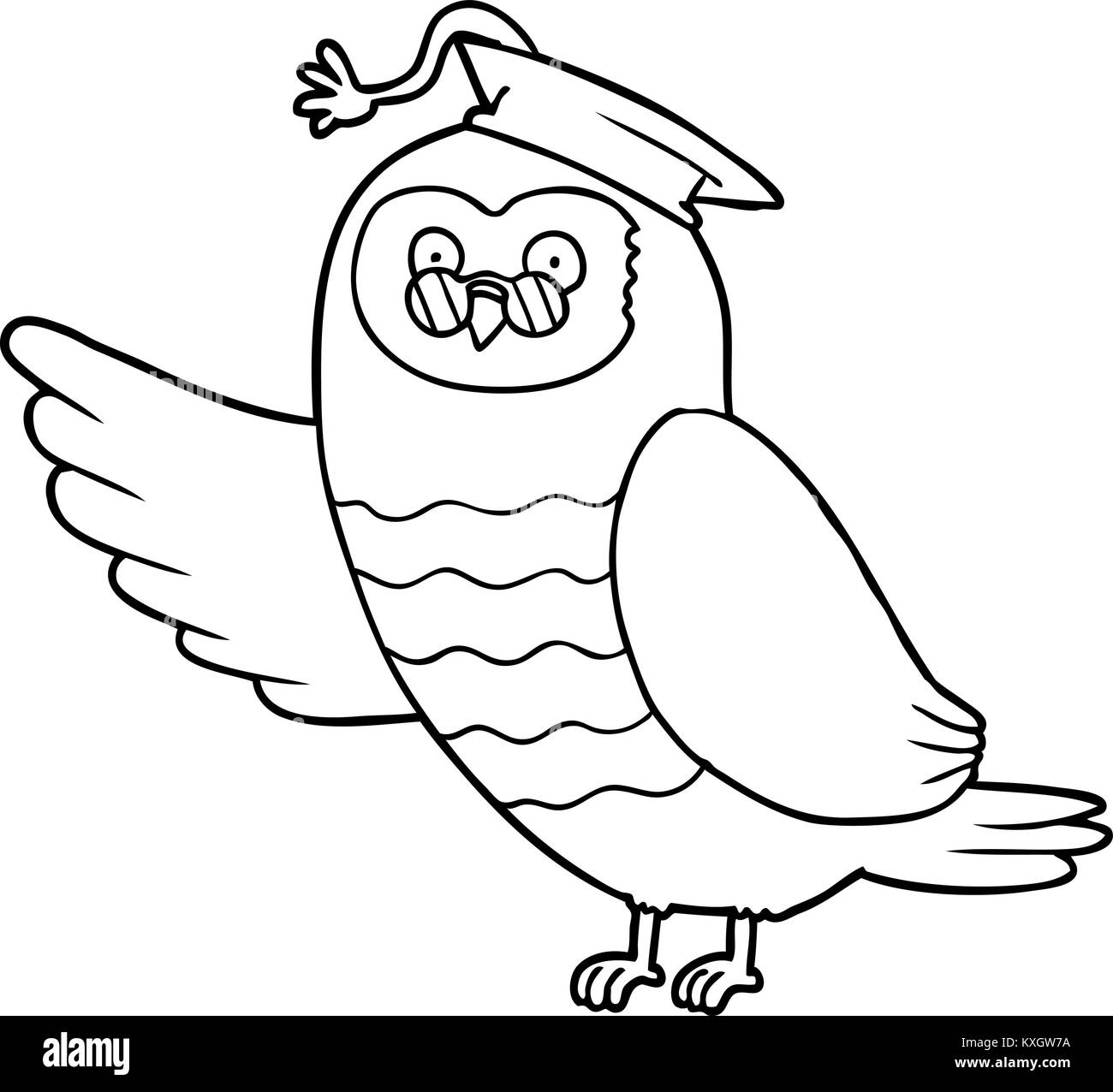 cartoon owl graduate Stock Vector Image & Art - Alamy
