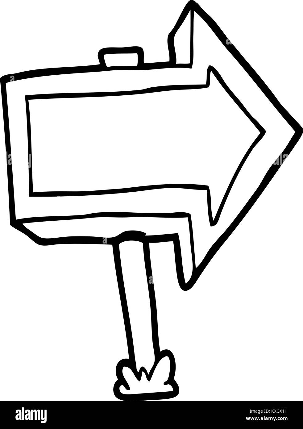 cartoon pointing arrow sign Stock Vector Image & Art - Alamy