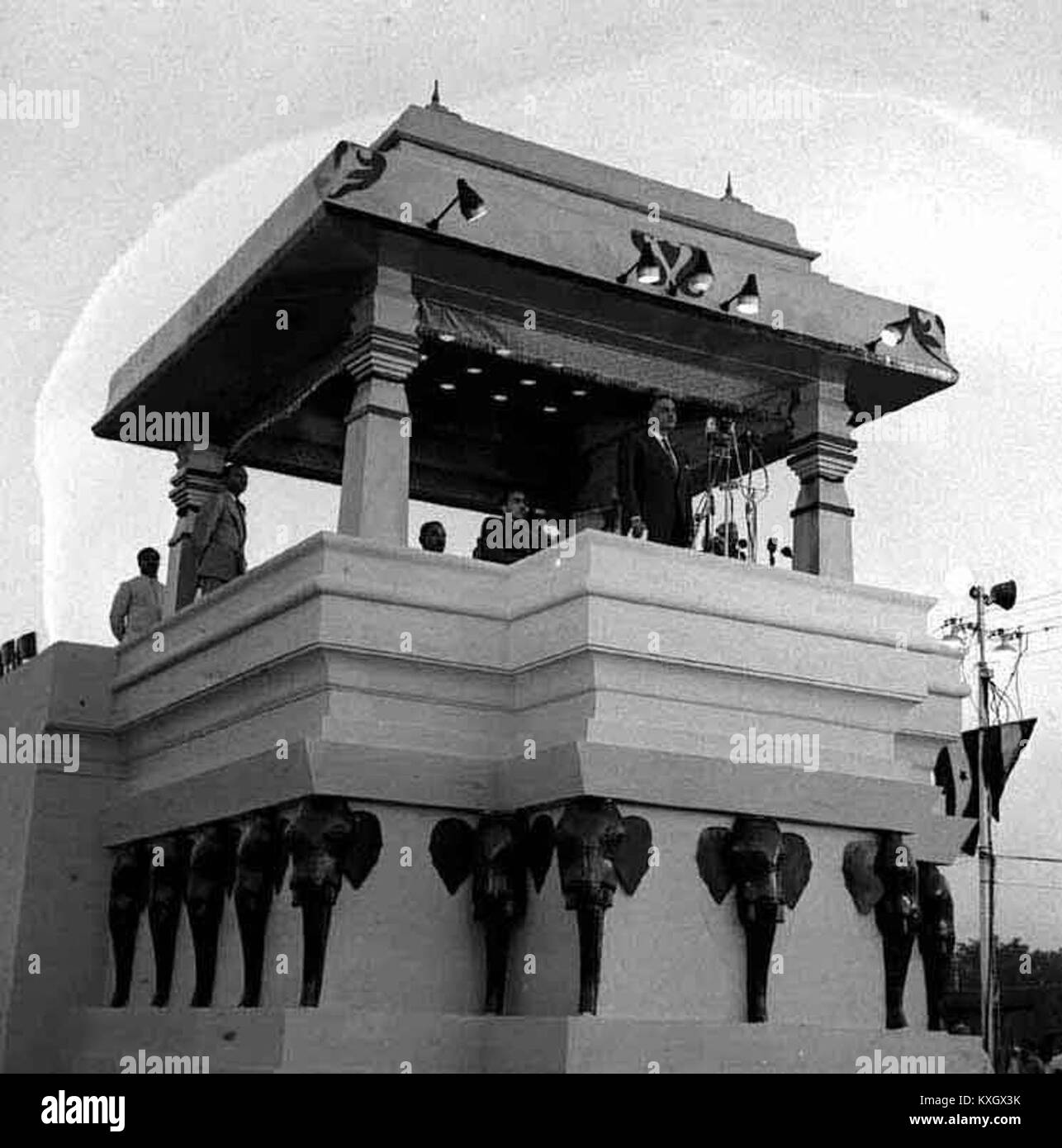 A historical photograph from 1960 showing Egyptian President Gamal ...