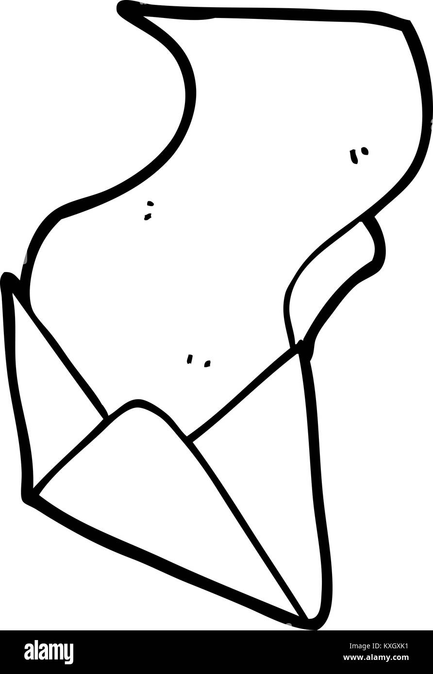 Letter envelope illustration in Black and White Stock Photos & Images ...