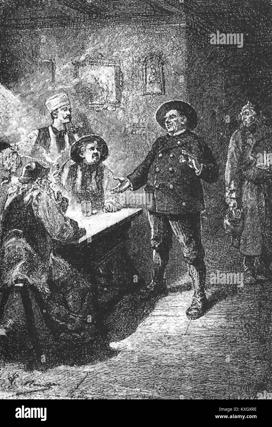 An illustration from the book *The Carpathian Castle* by Léon Benett ...