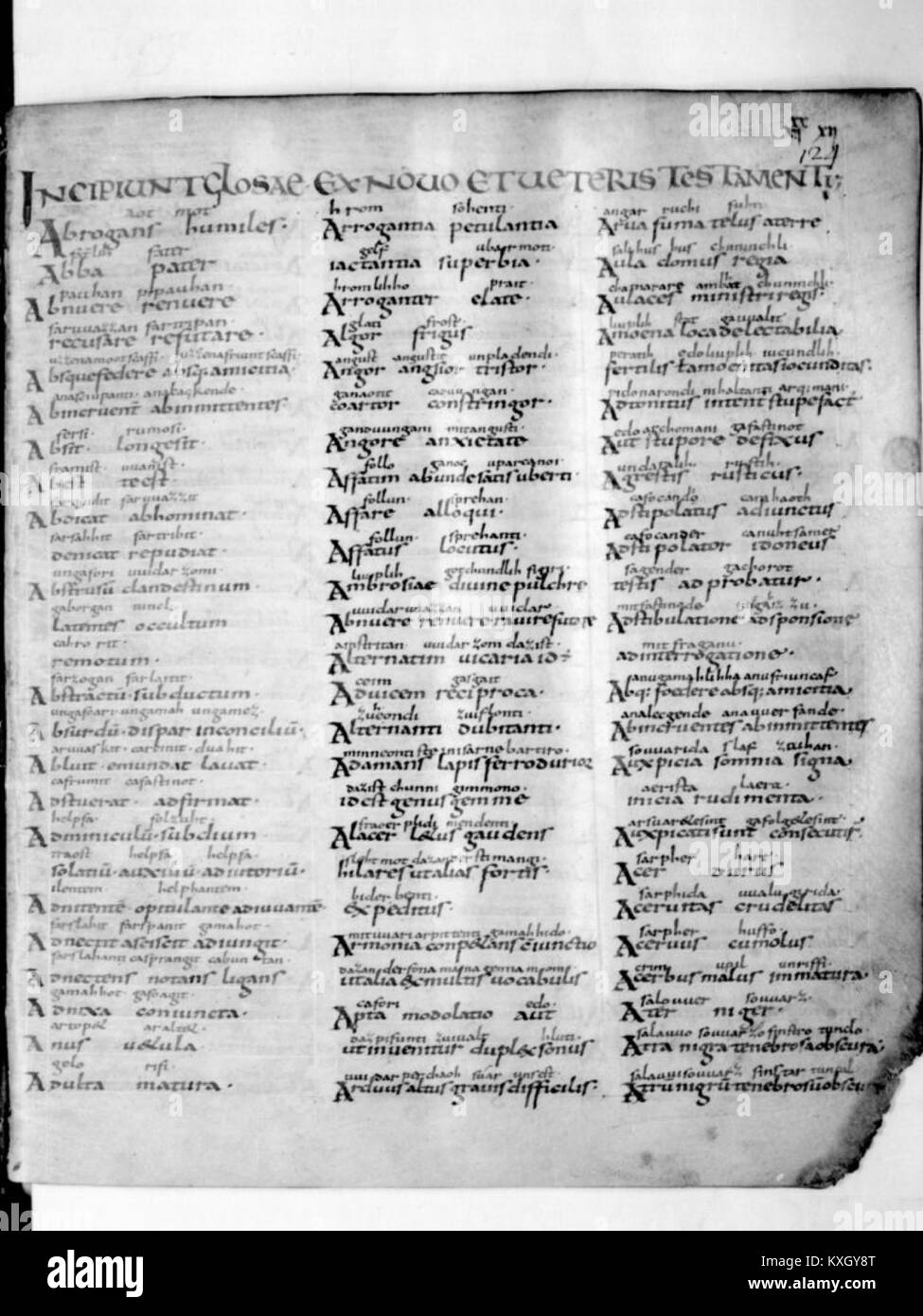 The 'Abrogans' (Codex Latinus 7640) is one of the oldest known Old High ...