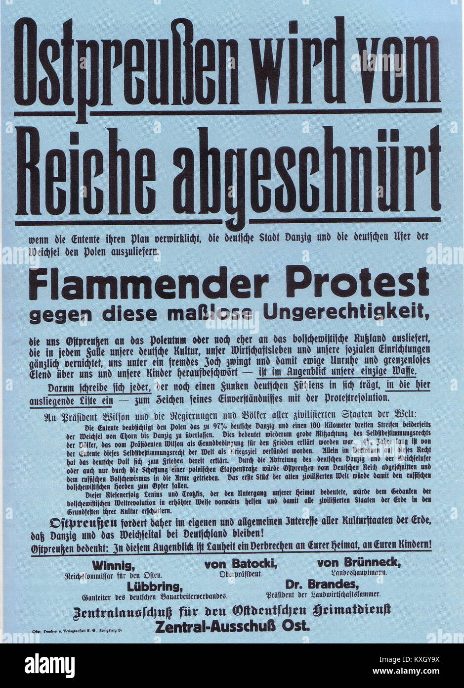 Historical reference to the encirclement of East Prussia during World ...