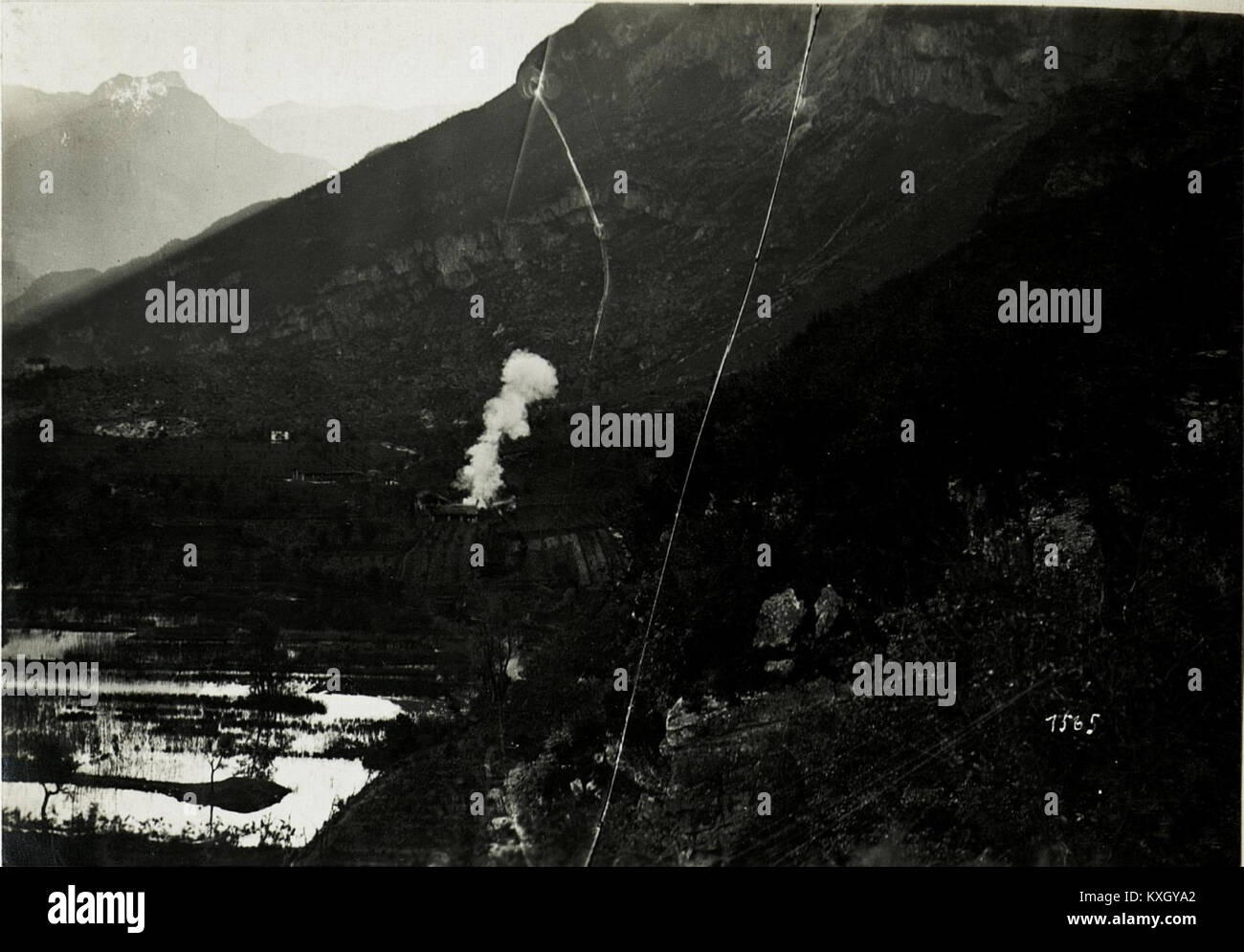This image depicts the firing of a heavy Austrian mortar on May 15 ...