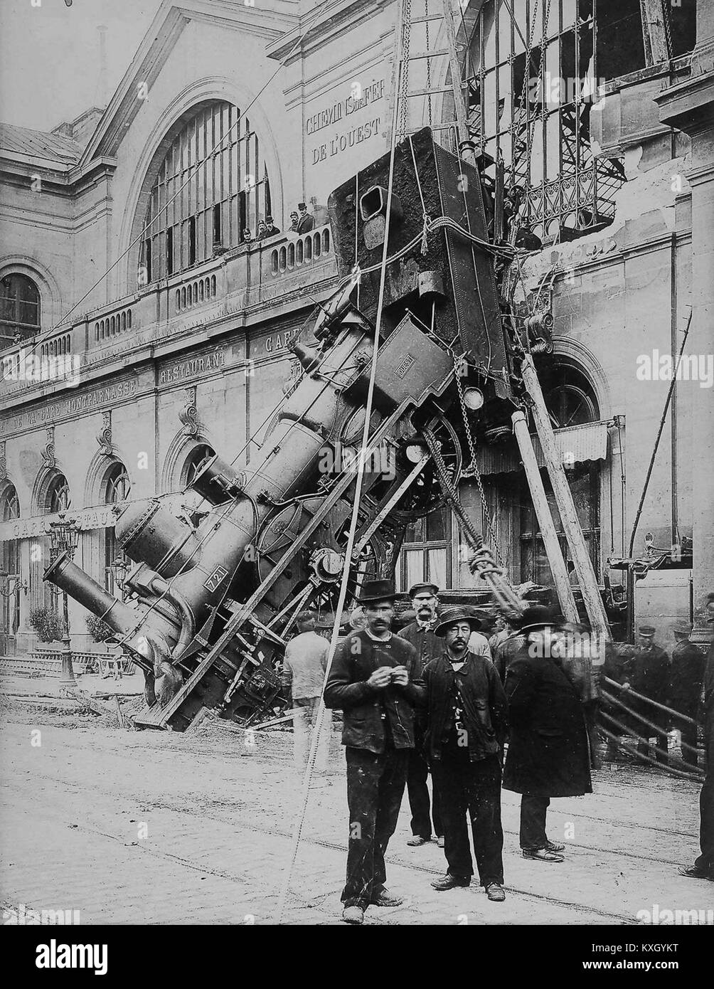 This refers to the famous 1895 railroad accident at the Montparnasse ...