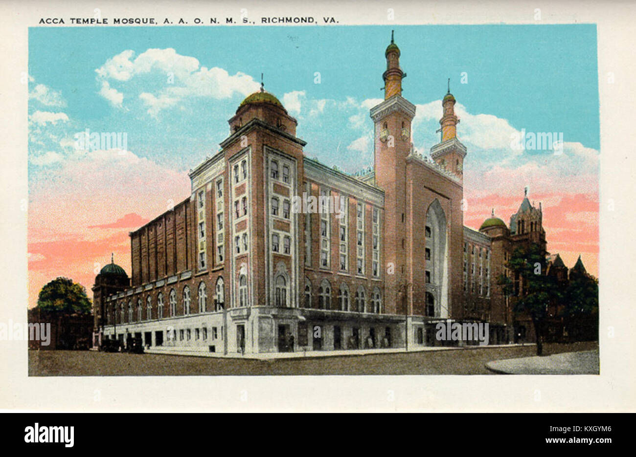 This image shows the ACCA Temple Mosque in Richmond, Virginia, a ...