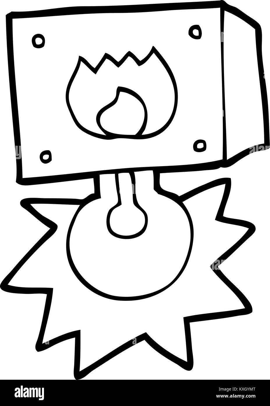 cartoon flashing fire warning light Stock Vector Image & Art - Alamy