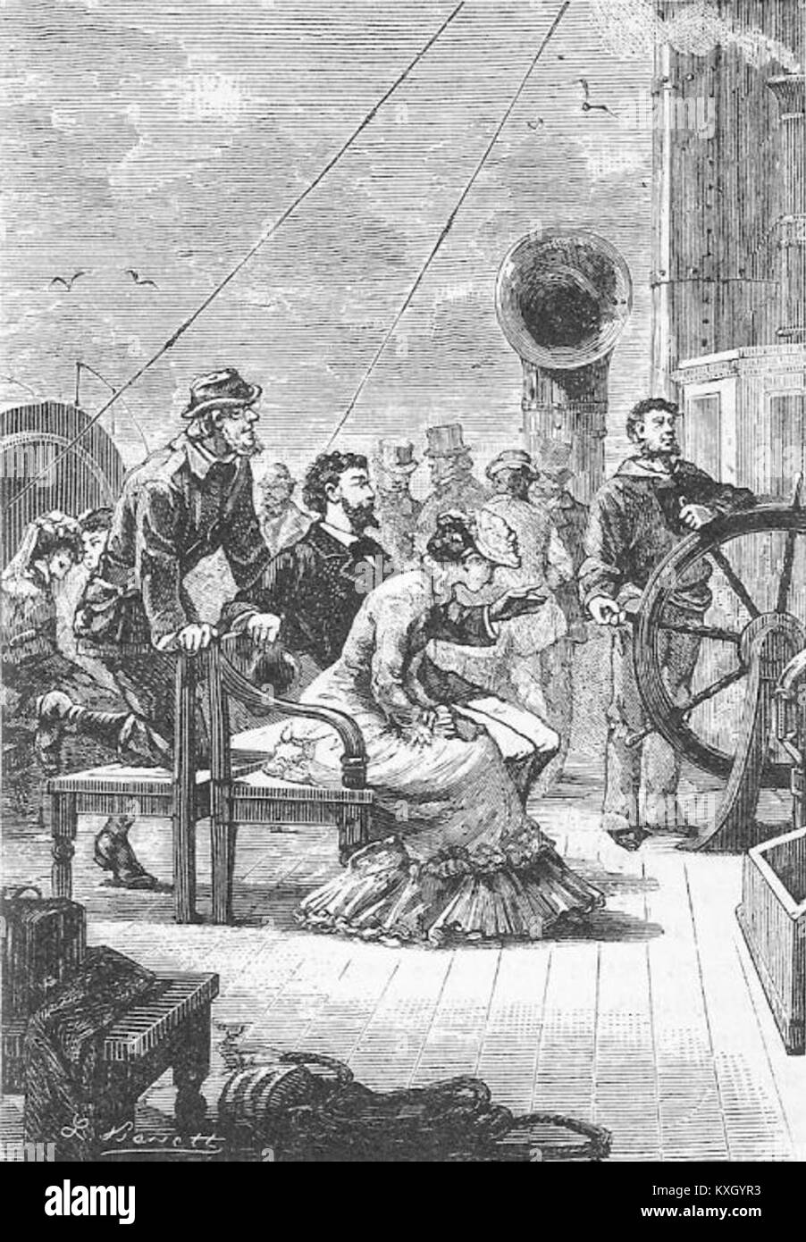 Léon Benett’s 'The Green Ray,' an illustration from his 19th-century ...