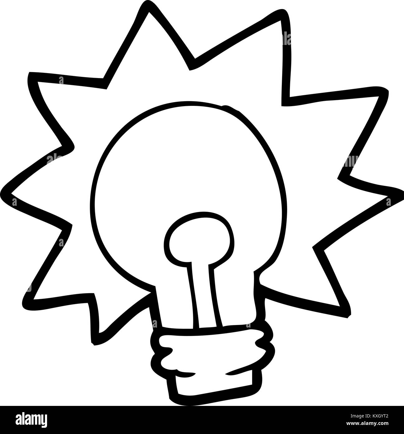 cartoon shining light bulb Stock Vector Image & Art - Alamy