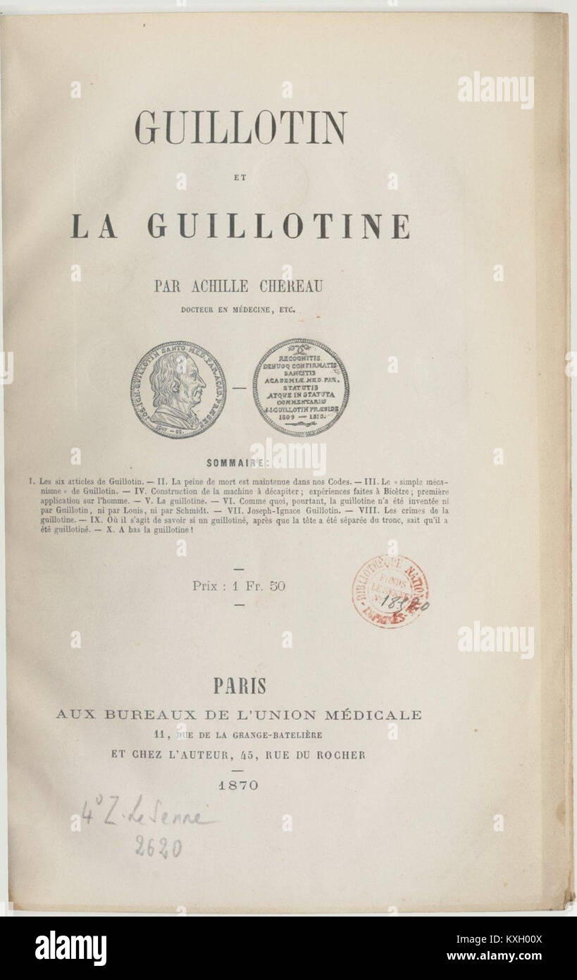 A historical reference to Achille Chéreau’s work on Dr. Joseph-Ignace ...