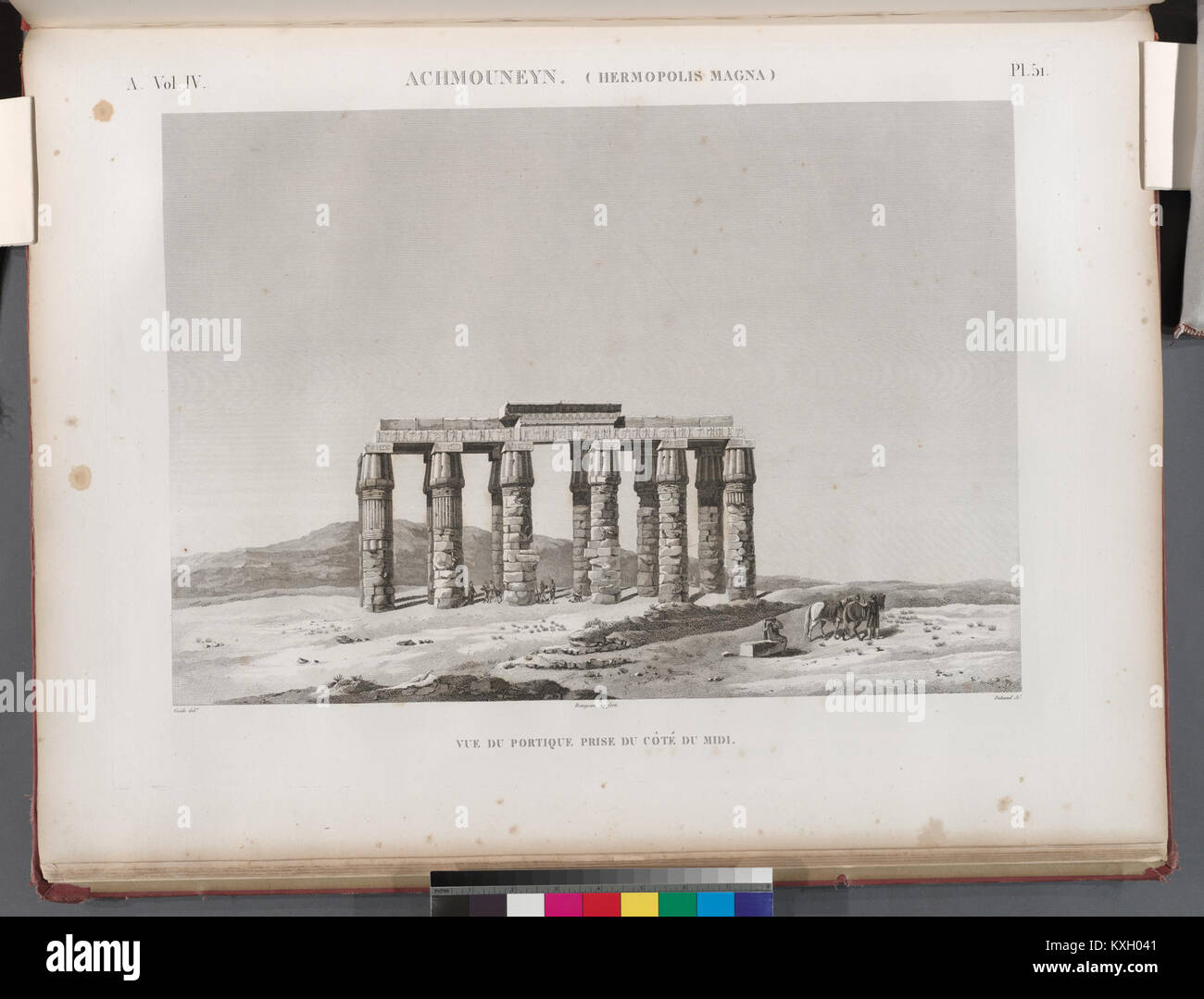 This image shows the southern view of the portico of Achmouneyn ...