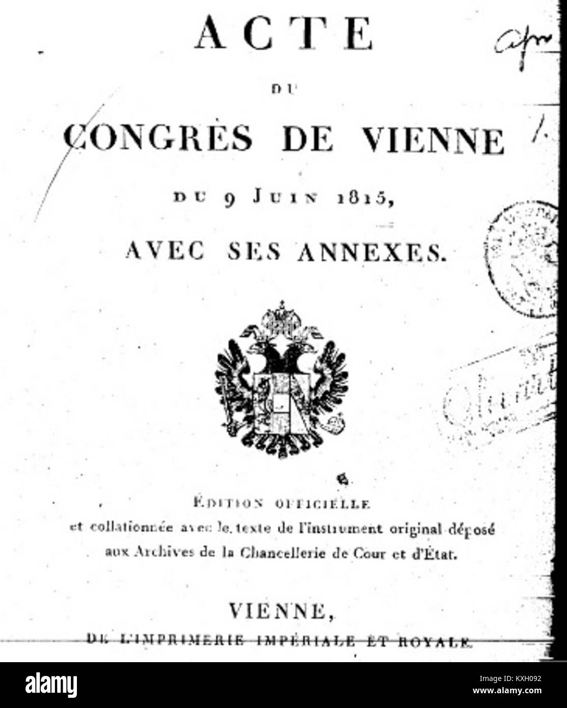 Congress europe vienna 1815 map hi-res stock photography and images - Alamy