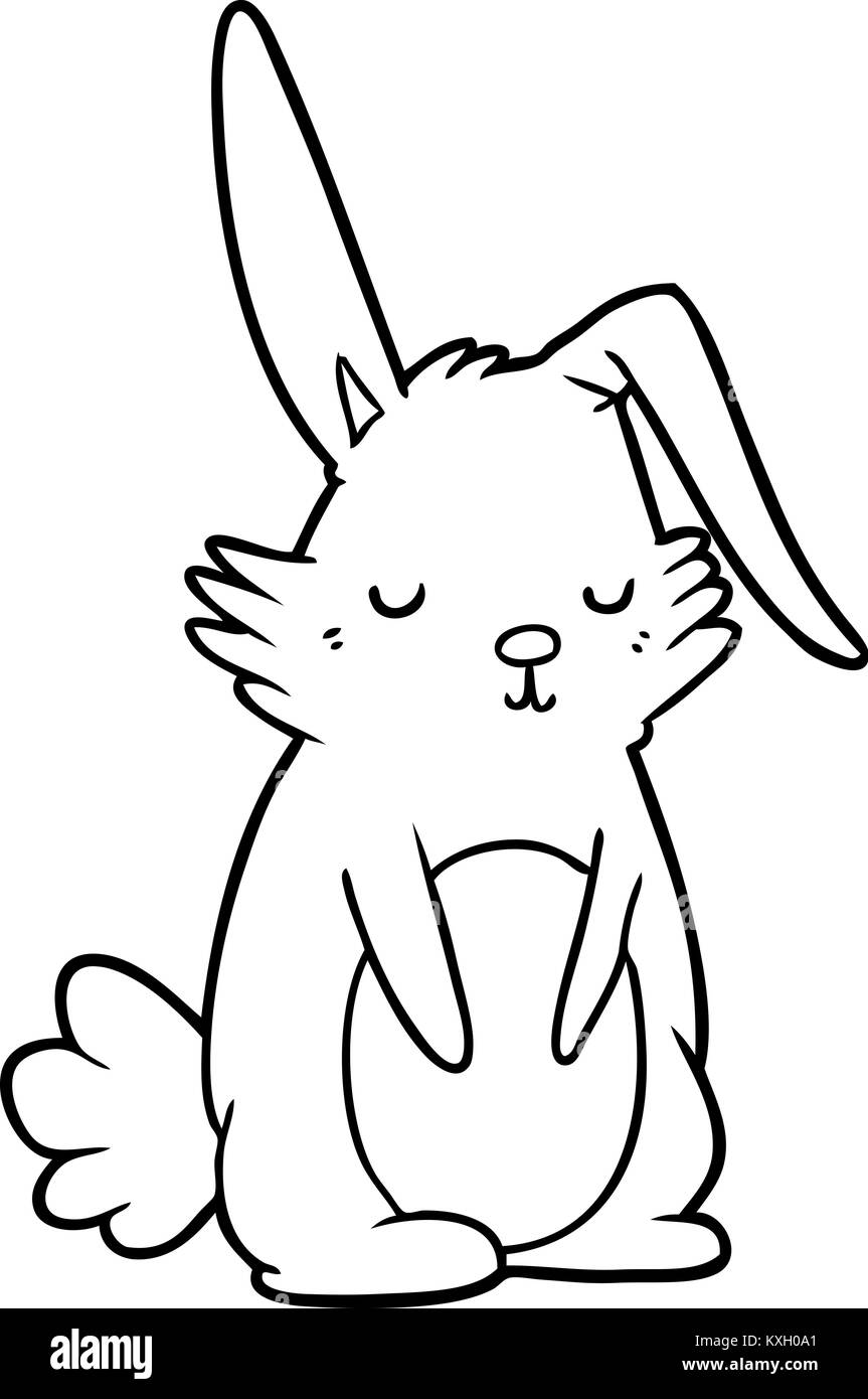 cartoon sleepy rabbit Stock Vector Image & Art - Alamy