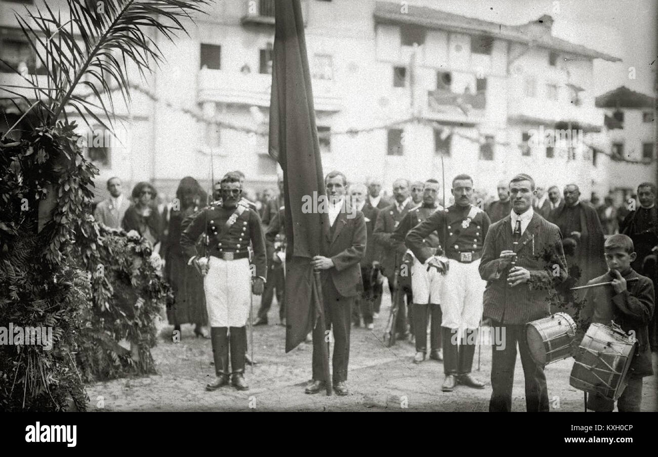 This image documents a political-religious event held in Usurbil, Spain ...