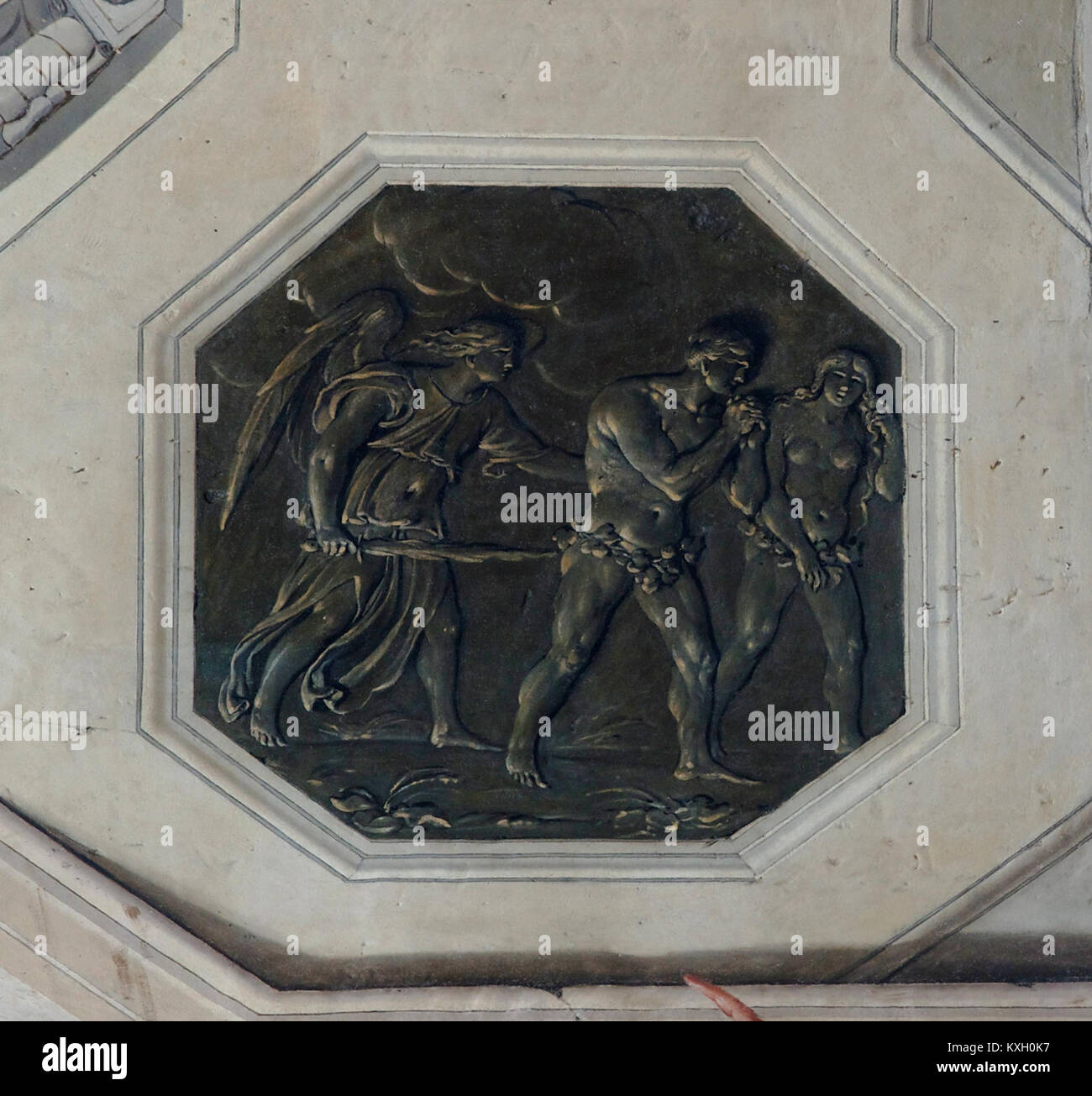 This image portrays the biblical scene of Adam and Eve in the Garden of ...