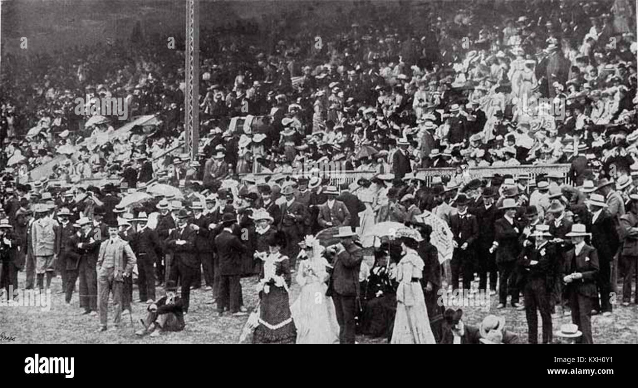 The Addington Grand Stand, photographed in November 1903, represents a ...