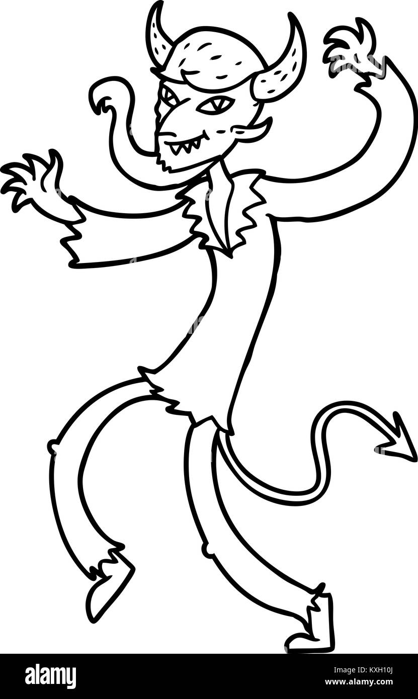 cartoon dancing devil Stock Vector Image & Art - Alamy