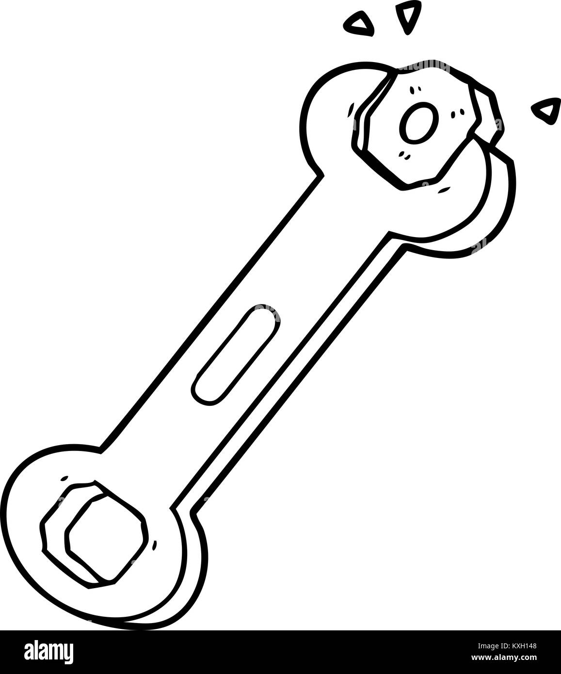 cartoon spanner turning nut Stock Vector Image & Art - Alamy