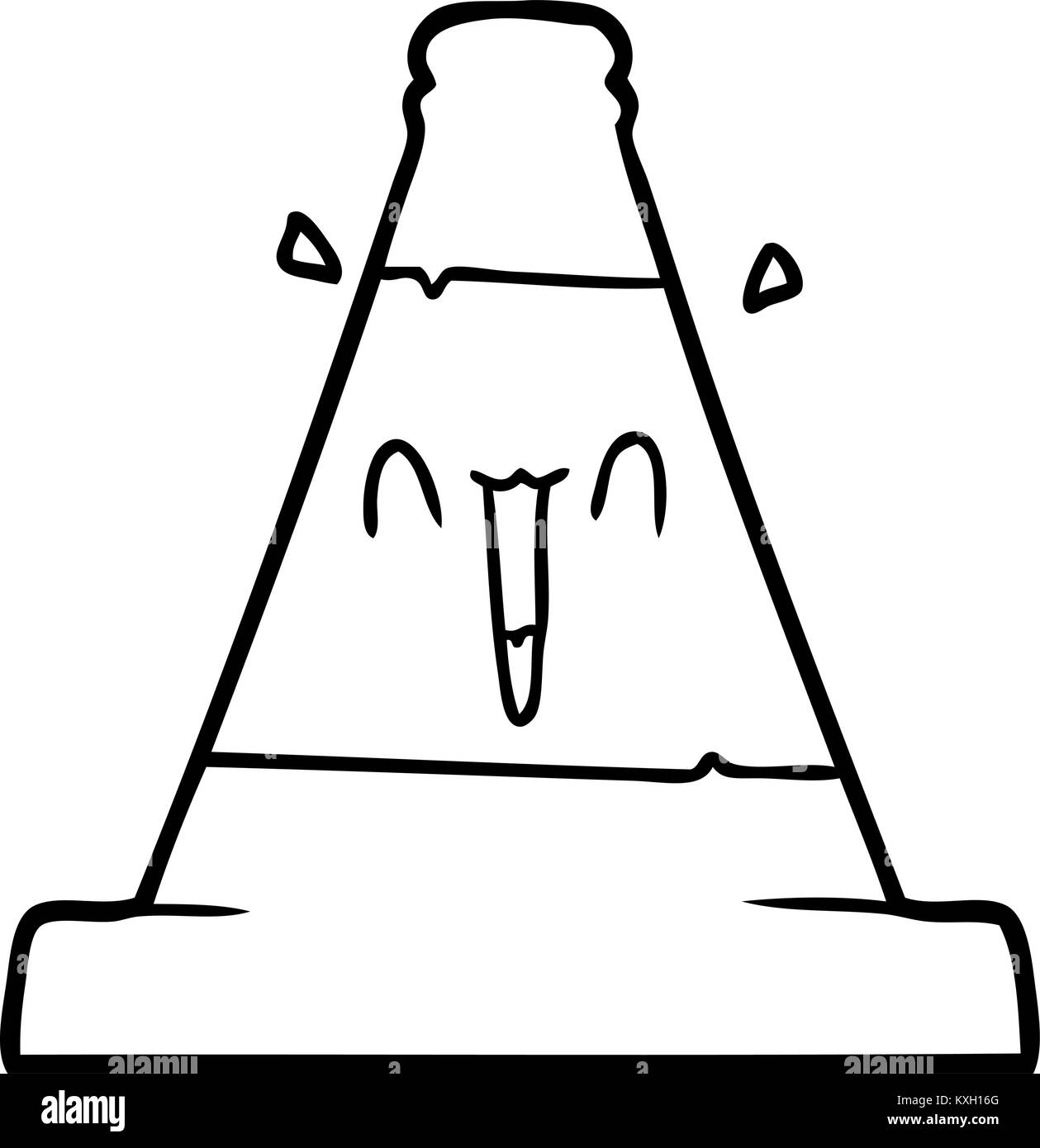 cartoon road traffic cone Stock Vector Image & Art - Alamy