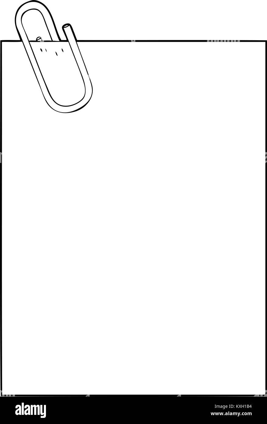 cartoon paper with paperclip Stock Vector Image & Art - Alamy