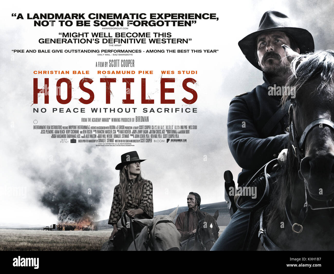 HOSTILES, British poster, from left: Rosamund Pike, Wes Studi ...