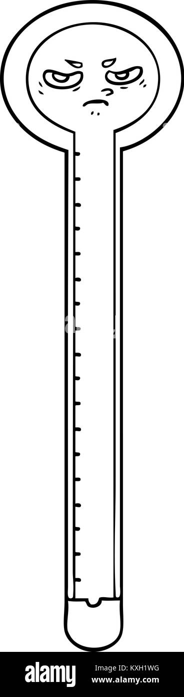 Cartoon Thermometer Black and White Stock Photos & Images - Alamy