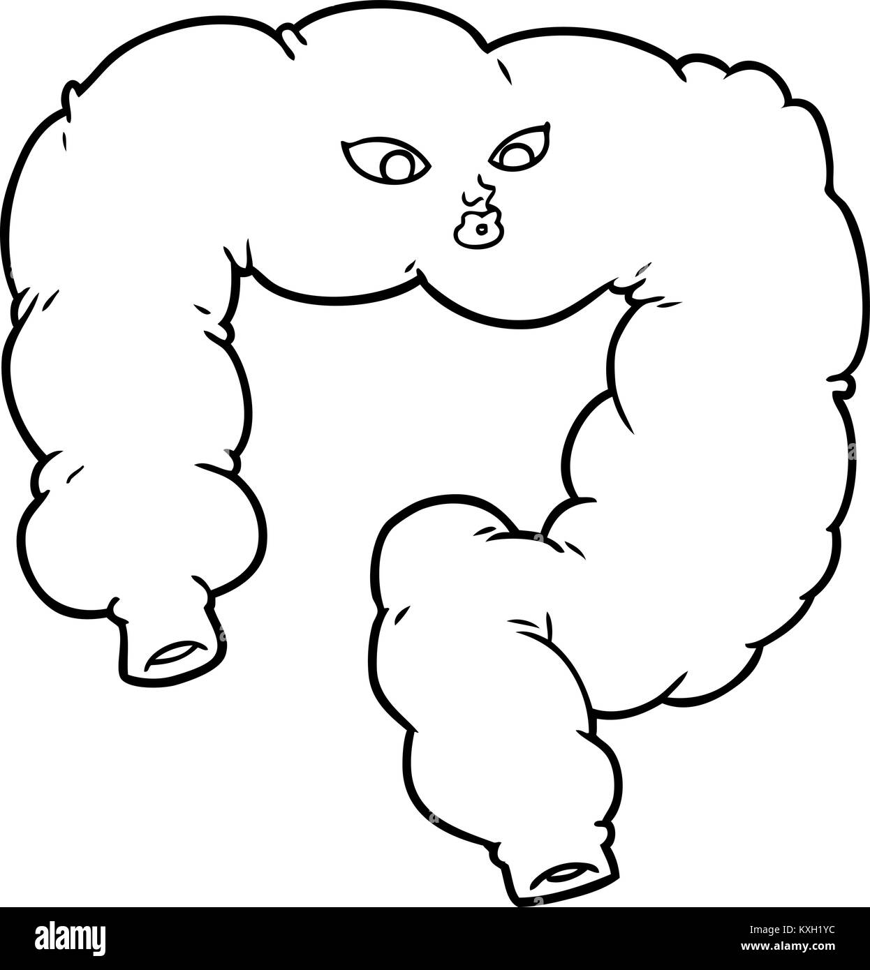 Large intestine drawing Black and White Stock Photos & Images - Alamy