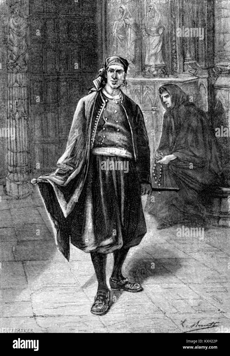 Illustration by Léon Benett for Jules Verne’s novel Clovis Dardentor ...